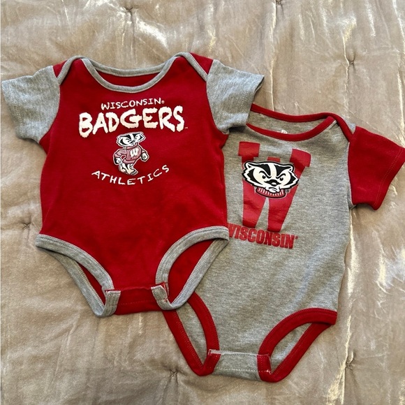 One Pieces | Wisconsin Badgers Baby Onesie Set | Poshmark